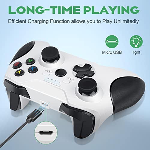 ASUNCELL Wireless Controller for Xbox One Xbox Series X|S gamepad Wireless video Wireless Controller with Dual Vibration game controller Wireless Xbox USB Gamepad Joypad Controller with Windows7/8/10/11,White