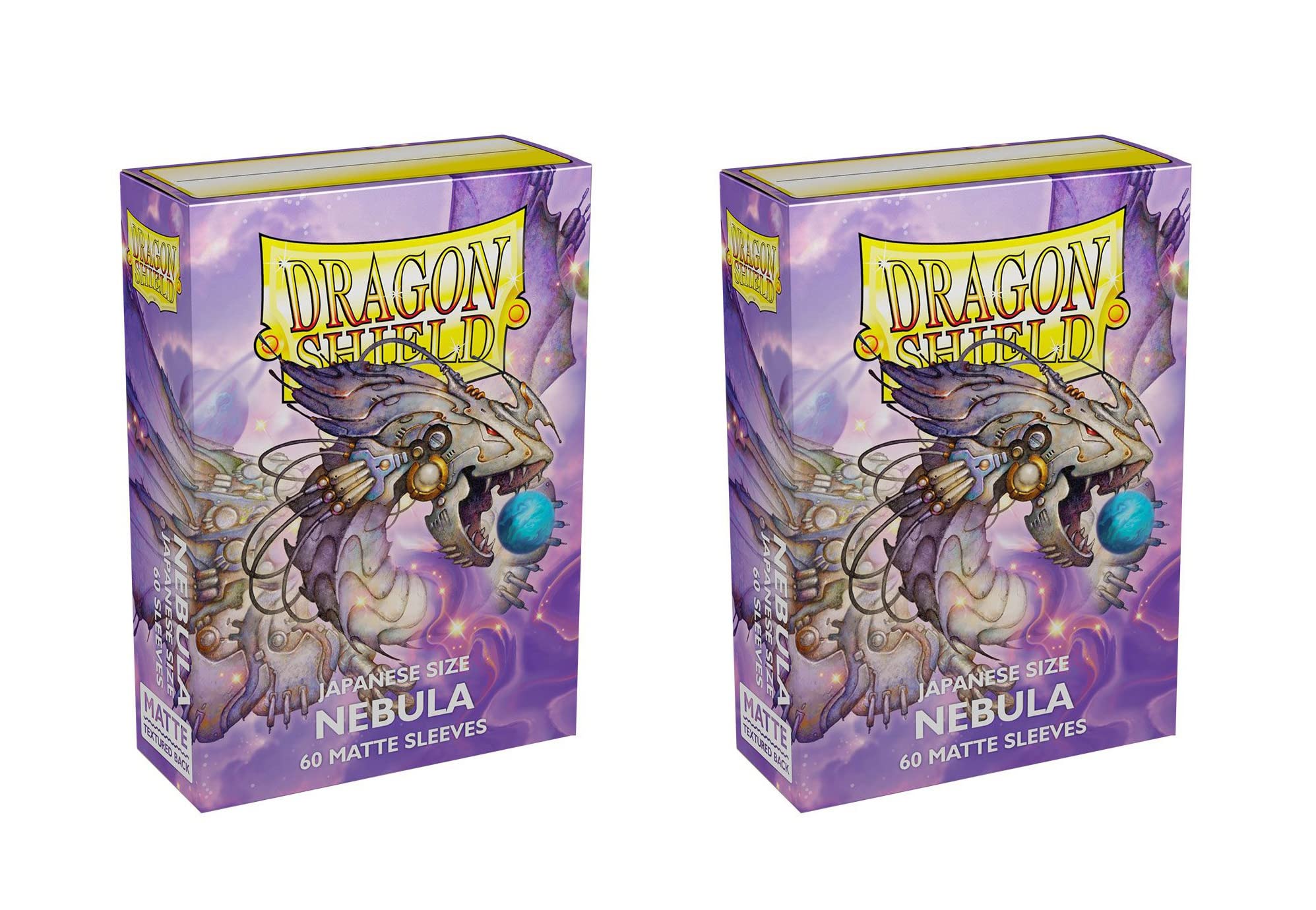 Dragon Shield Bundle: 2 Packs of 60 Count Japanese Size Mini Matte Card Sleeves - Matte Nebula