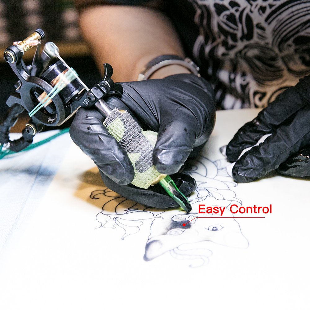Dragonhawk Traditional Pro Complete Tattoo Kit - Two Machines Gun Easy Use Color Ink Power Supplies Disposable Needles Grips Great for Beginners & Starter Tattoo Aritsts 11-85