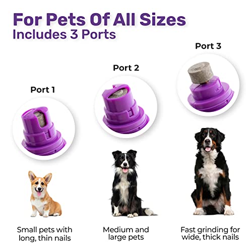 Hertzko Electric Nail Grinder for Dogs & Cats โ Rechargeable Dog Nail Trimmer & Clippers, Professional Pet Grooming Kit with USB Wire for Small & Large Dogs