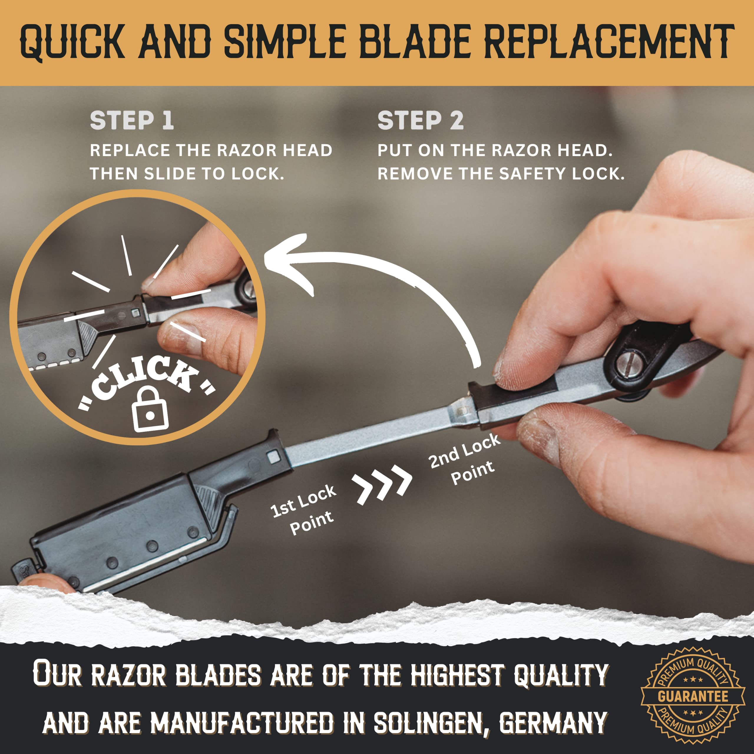 Better Barber Professional Straight Edge Razors for Men-Premium Disposable Razor Kit for Shaving Hair/Beard-Men’s Shave Kit Safety-Razor for Men (Refill blades pack, 80 Units)