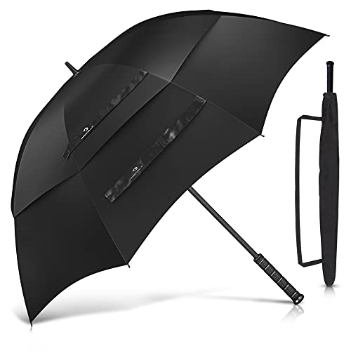 Procella 62 Inch Golf Umbrella Extra Large Automatic Open Windproof Waterproof Double Canopy Selected by World Top Golfers Oversize Vented Stick Umbrellas for Rain Best Golf Gifts for Men and Women