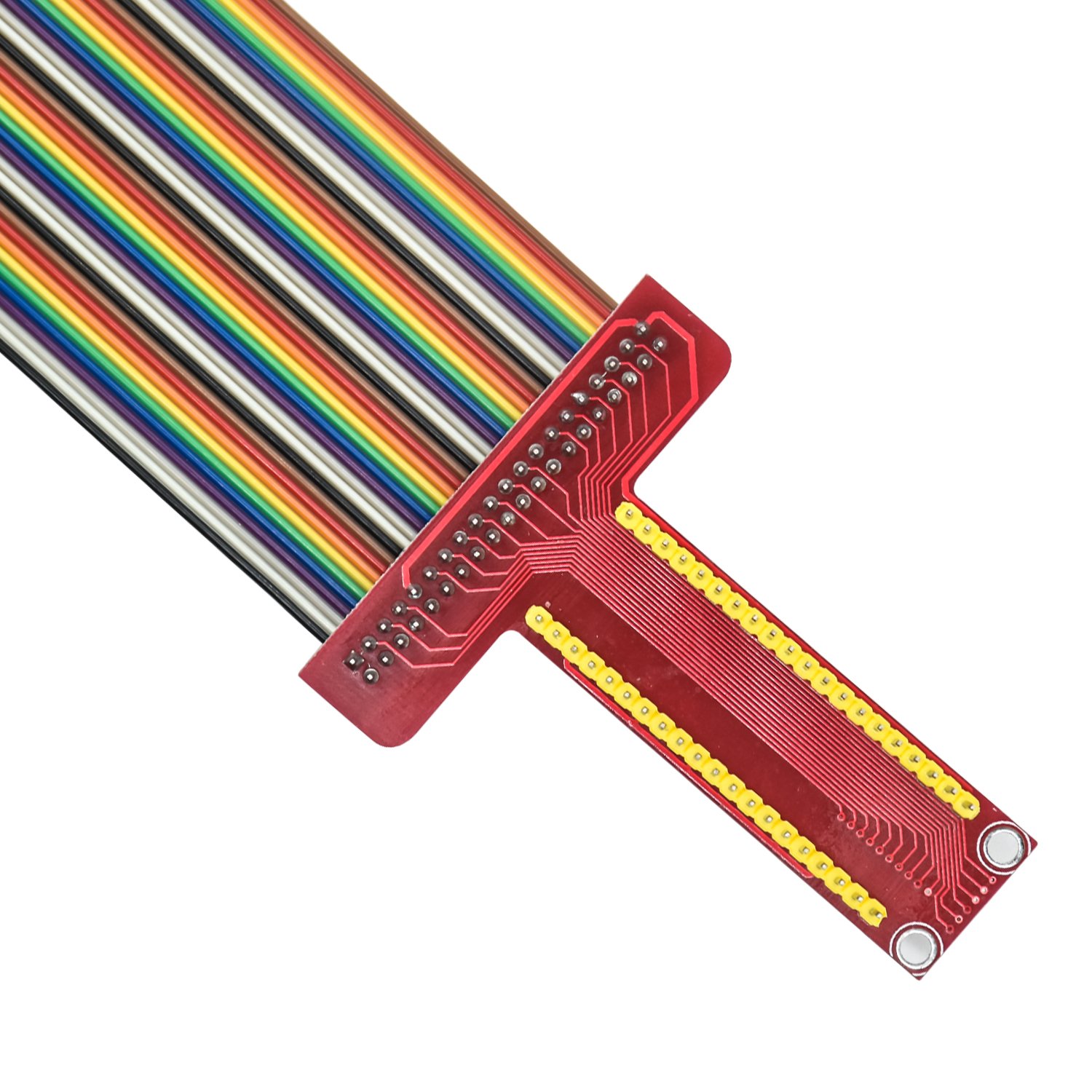 REXQualis Accessories kit Compatible with Raspberry Pi 4 3B+ 3B 2B B+ A+ Zero w/Solderless Breadboard + GPIO T Type Expansion Board + Jumper Wires + Rainbow Ribbon Cable + Resistors