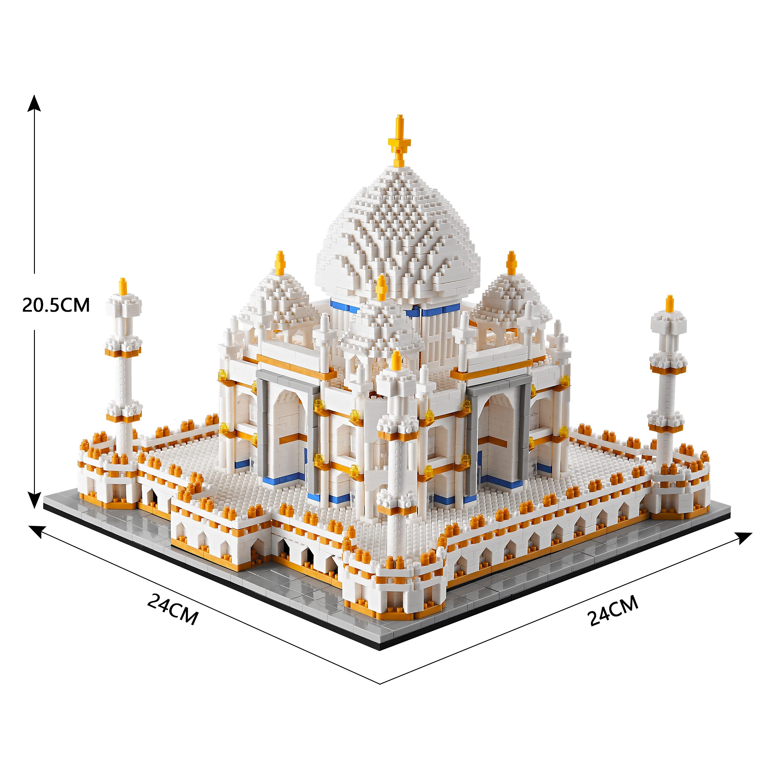 COZYMASS 3950PCS Architecture and Collection Micro Building Blocks Set Taj Mahal Modle Kit Toy Present for Adults and Kids Ages of 14+