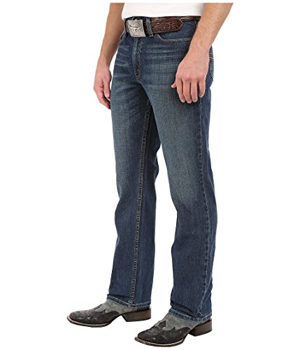 Cinch Men's Silver Label Slim-Fit Jean, Dark Stonewash, 32W x 32L