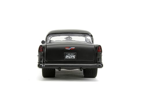 Big Time Muscle 1:24 1955 Chevy Bel-Air Die-Cast Car, Toys for Kids and Adults(Blue/Black)