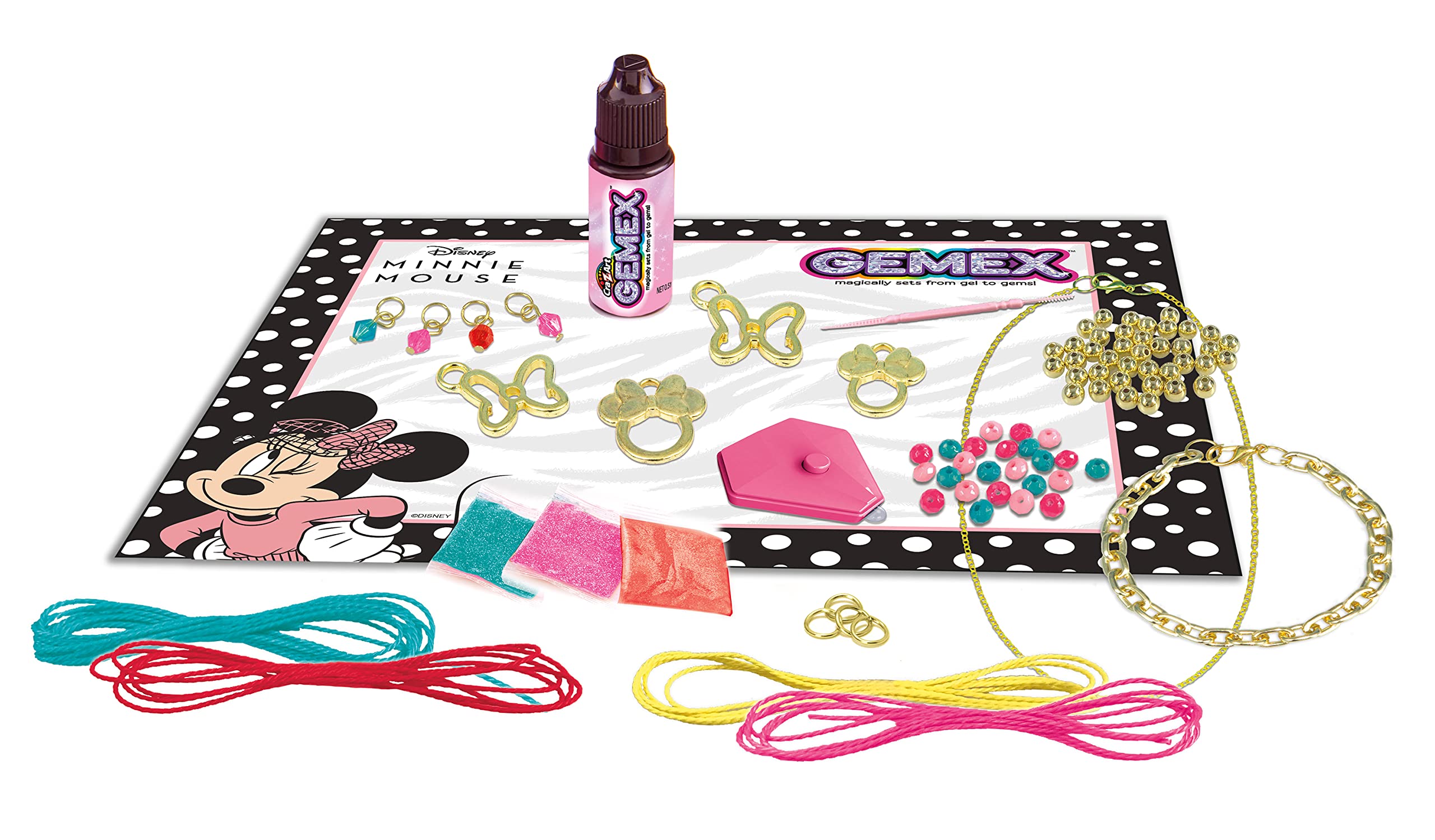 Cra-Z-Art Disney Minnie Mouse Gemex Sparkling Crystal Jewelry Kit Amazon Exclusive