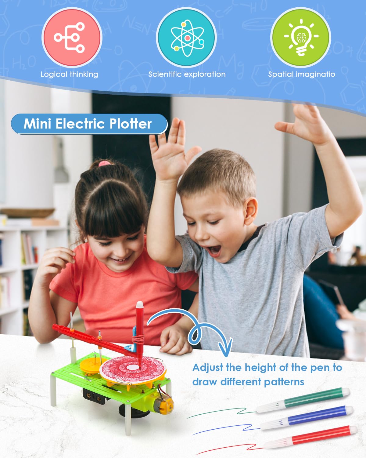 6 Set STEM Kits, DC Motor Electronic Robotic for Kids Age 8-12, STEM Projects, DIY Science Experiments Circuit Building Kits, Electric Robot Toy, Gift for 8 9 10 11 12 Year Old Boys and Girls