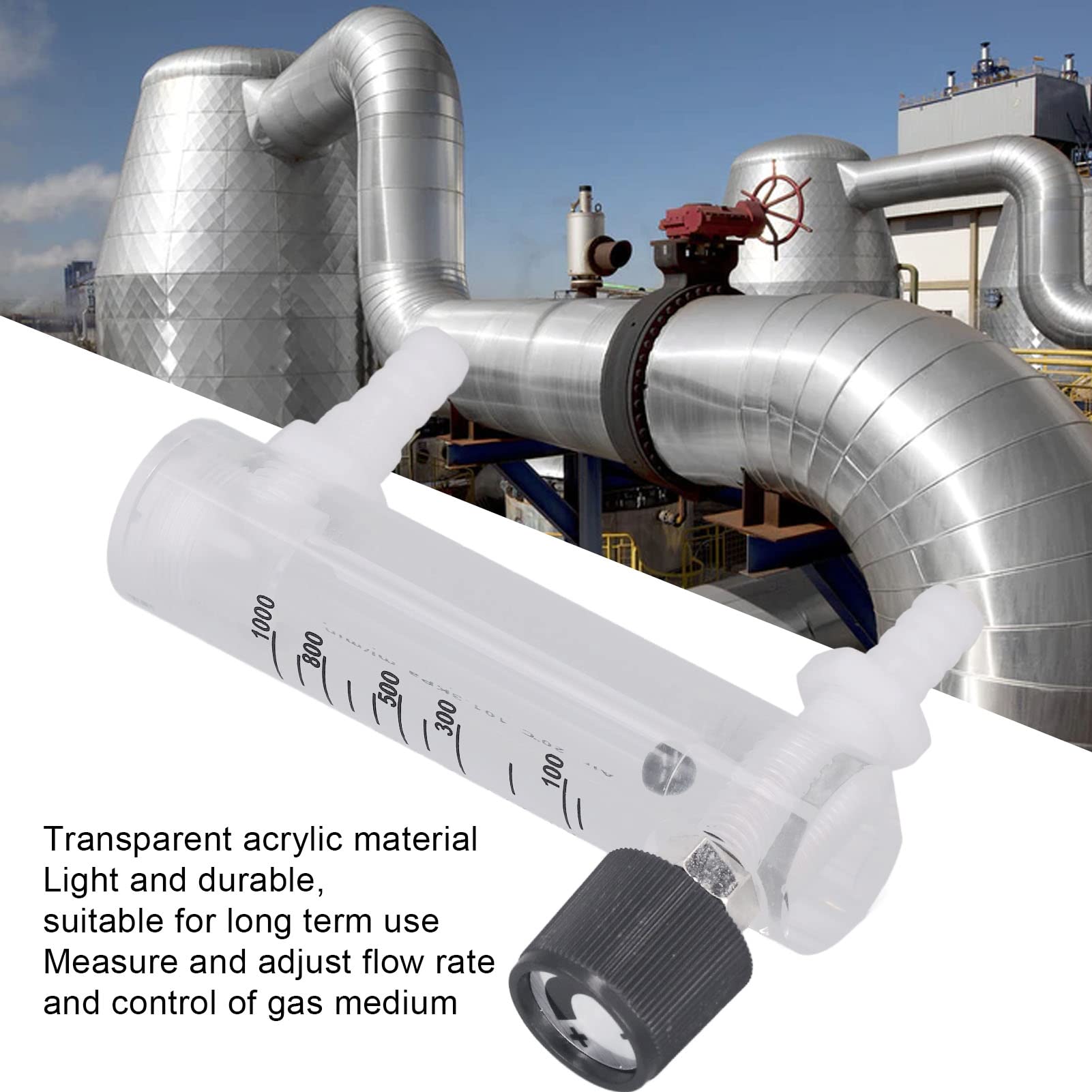 YYQTGG Gas Flow Meter Tester, Pool Flow Meter Light Gas Flow Meter Ml/min Durable Adjustable Tig Welders for Control Fuel Tank Measuring Stick Debitmetre GAZ