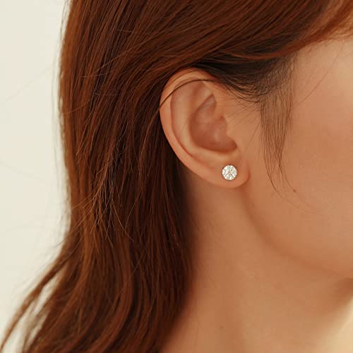 CHASKI Moissanite Stud Earrings 2ct G H I Color 925 Sterling Silver White Gold Plated Earring Women Men Lab Created Diamond Earrings