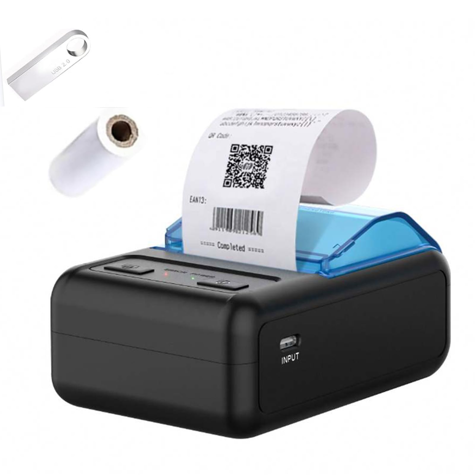 GZGYNADAST 58mm Bluetooth Thermal Receipt Printer,only Compatible with Android/Windows,Can't FIT iOS/ipad/MAC,inkless Mini Portable Pocket Ticket Bill Printer for Small Business