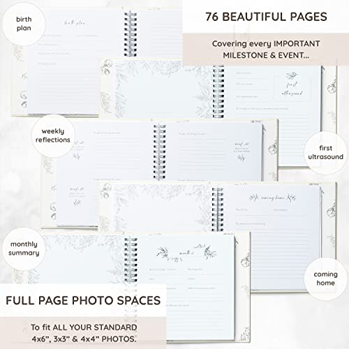Keepsake Pregnancy Journal to Cherish Forever - A Pregnancy Book to Capture Every Milestone of Mom & Baby’s 9-Month Journey - Pregnancy Baby Journal For Expecting First Time Moms & Experienced Moms
