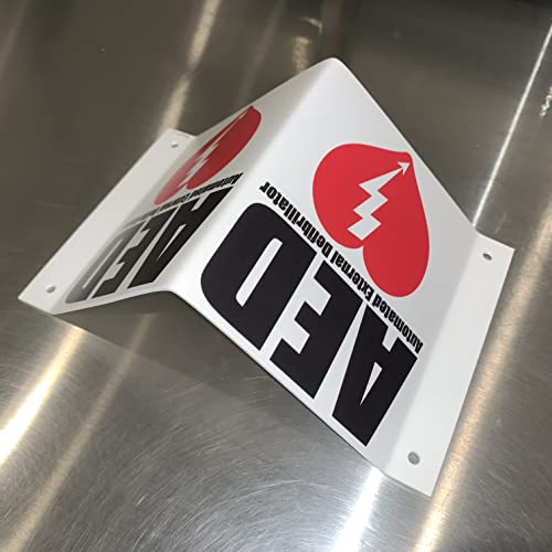 AED Sign 3D Projecting Location Inside AED Signs For Workplace or Wall
