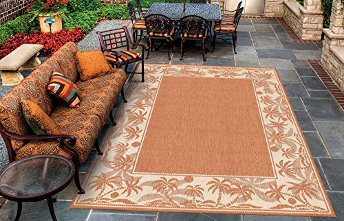 Couristan Recife Island Retreat Indoor/Outdoor Area Rug, 7'6", Terracotta-Natural