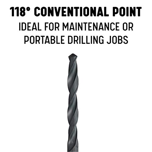 Drill America DWDNUP6 U High Speed Steel Black Oxide Drill Bit (Pack of 6), DWDN Series
