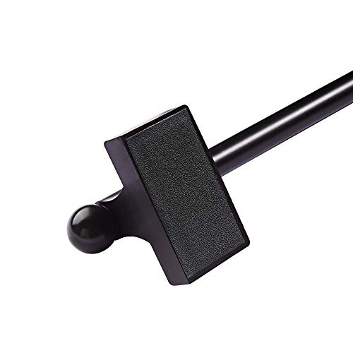 WL.Rocaille Adjustable Magnetic Rods for Mental Appliance, Doors, Windows,16 to 28 Inch/2 Pack/Easy Installation Toilet Towel Bar, Muti-Useful (Black, 2pack)
