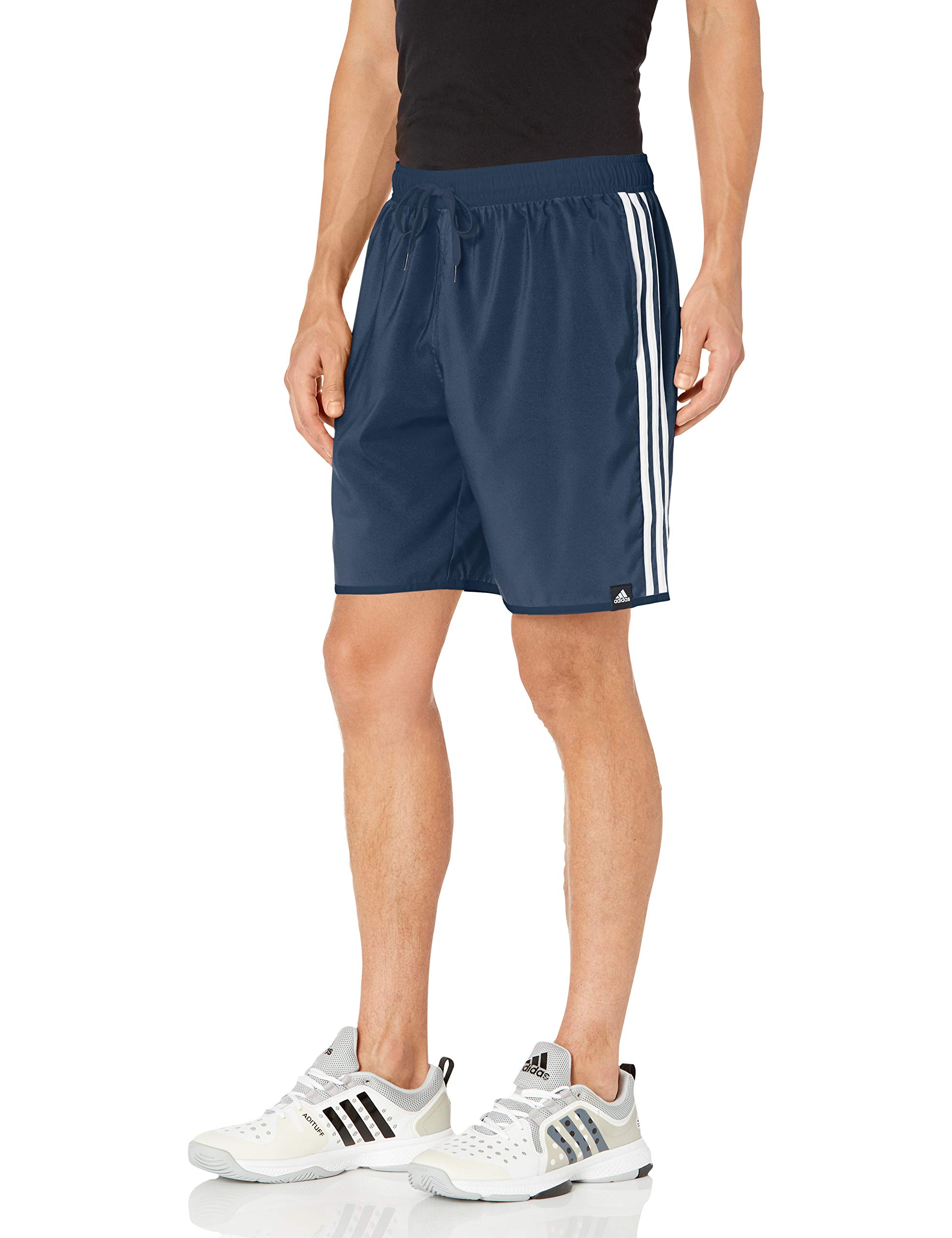 adidas mens 3-Stripes CLX Swim Shorts Crew Navy/White X-Large