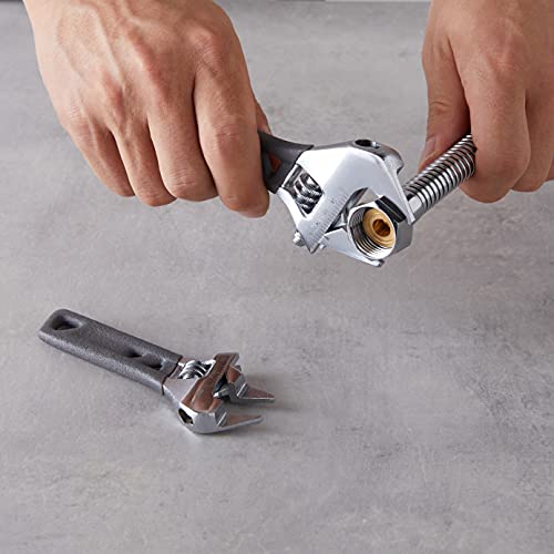 Amazon Basics 2-Piece Slim Jaw Adjustable Wrench with Inch/Metric Scale, Includes: 4.5-Inch (115mm), 5.5-Inch (140mm)