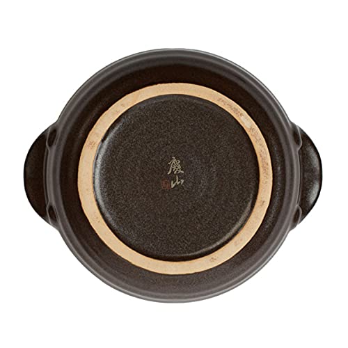 Crazy Korean Cooking Korean Stone Bowl (Dolsot), Sizzling Hot Pot for Bibimbap and Soup - Premium Ceramic (Medium with Lid)