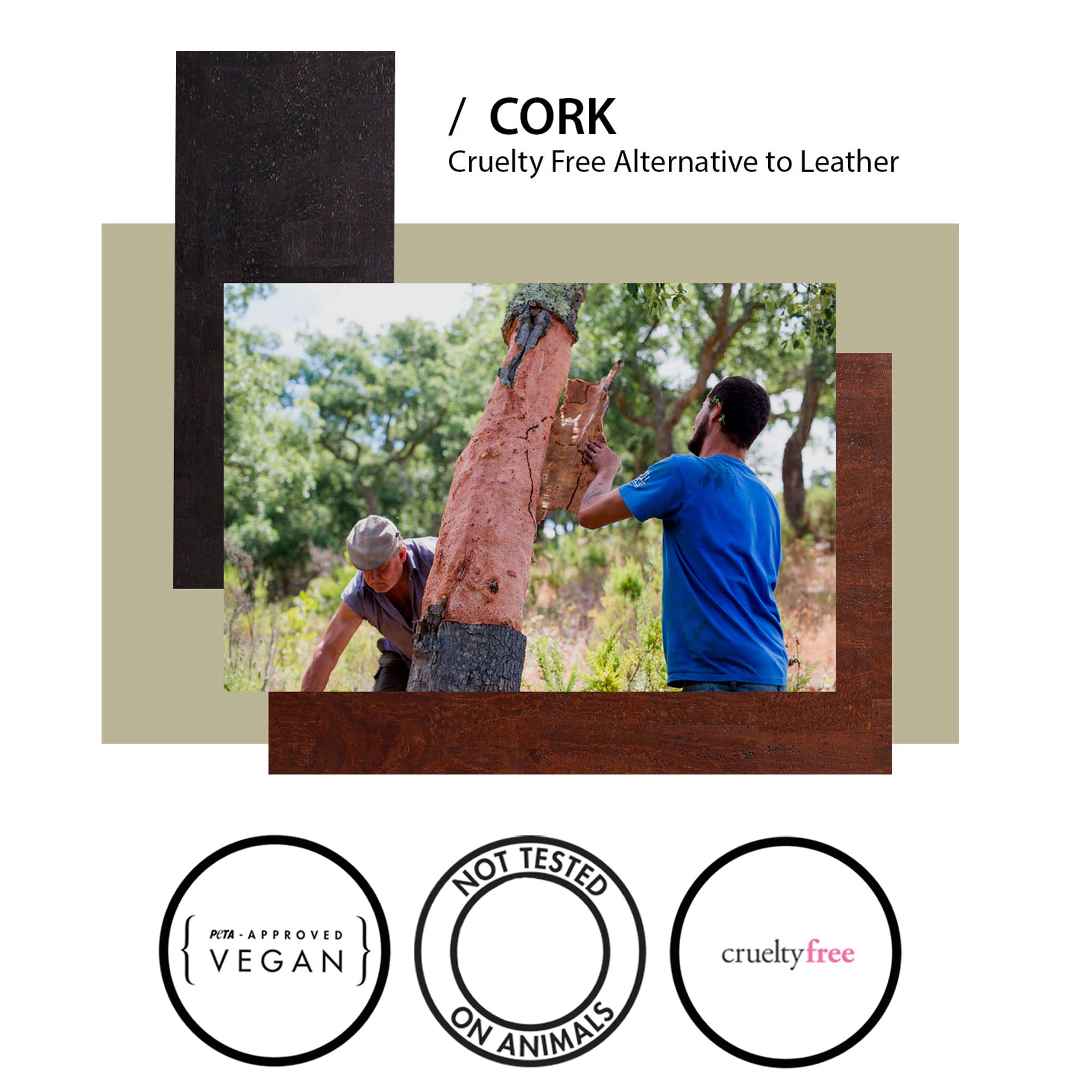 Corkor Cork Purse – Cork Handbags for Women, Vegan Crossbody Bag Cruelty Free Natural