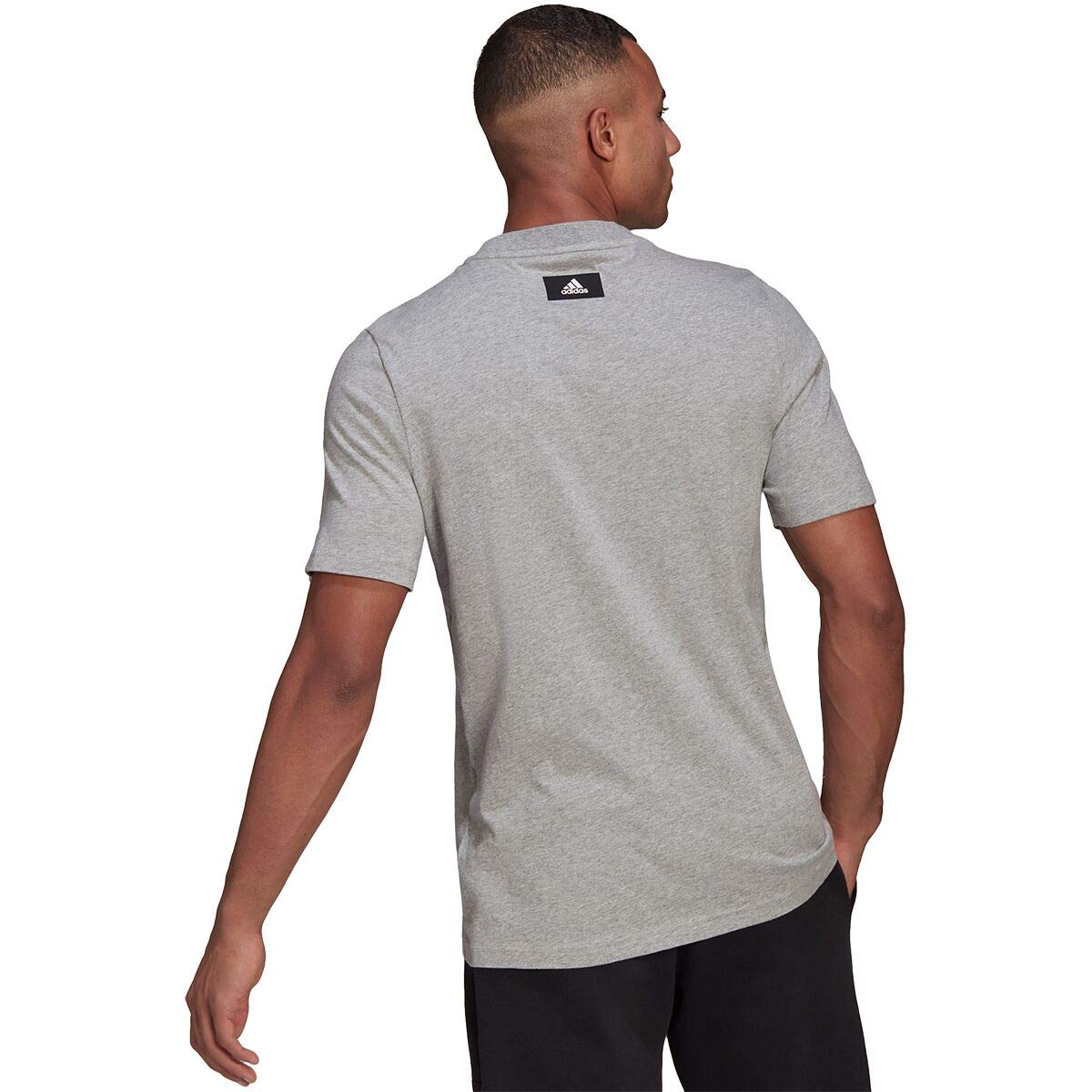 adidas mens BIC Badge of Sport Tee Medium Grey Heather Small