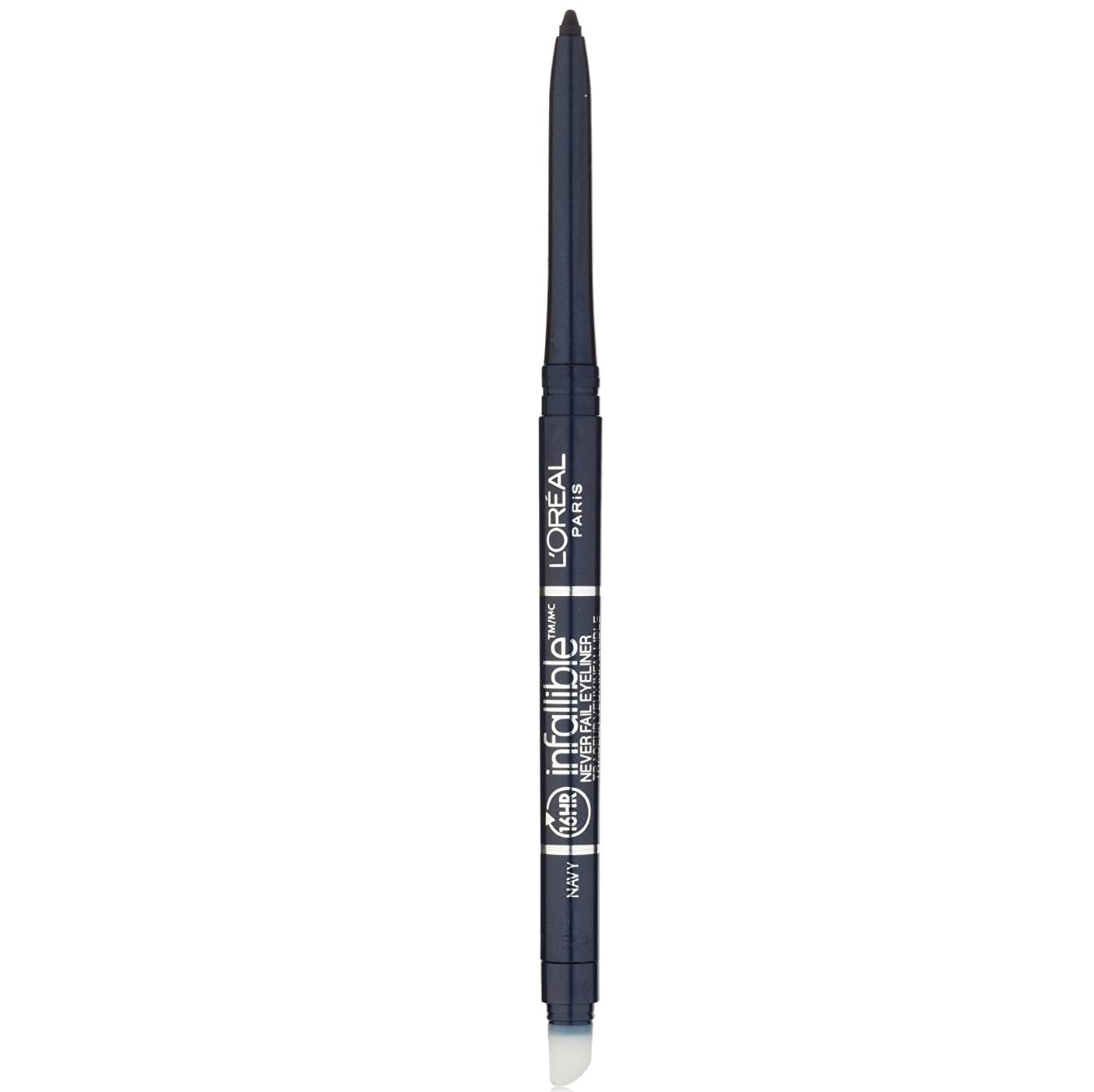 L’Oréal Paris Makeup Infallible Never Fail Original Mechanical Pencil Eyeliner with Built in Sharpener, Navy, 0.008 oz.