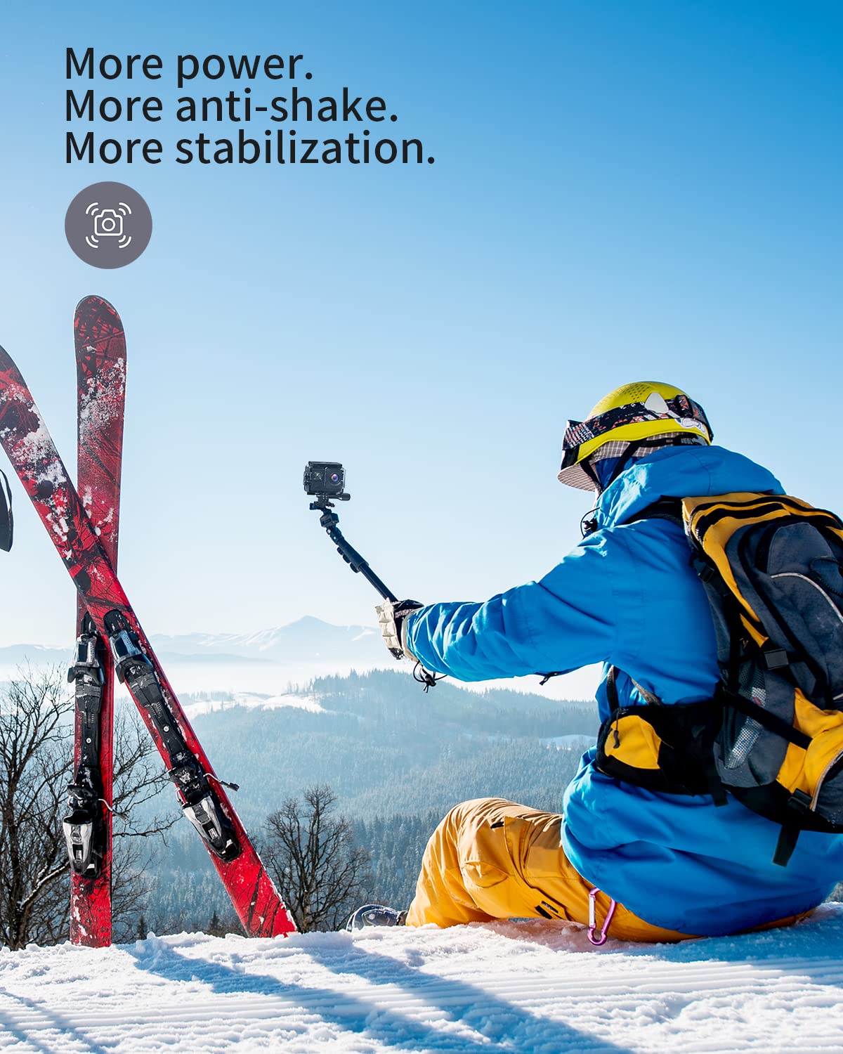 Action Camera, 4K/30FPS WiFi, 170° Wide Angle Lens EIS Waterproof Camera Underwater 40m, External Microphone Remote Control with 2 1050mAh Batteries and Accessories Mount Kit