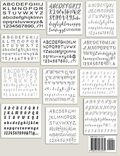 Cross Stitch Alphabet & Number Patterns: Counted Cross Stitch Alphabet Letters and Numbers Simple Patterns in 12 Font Styles to Make your Own Quotes
