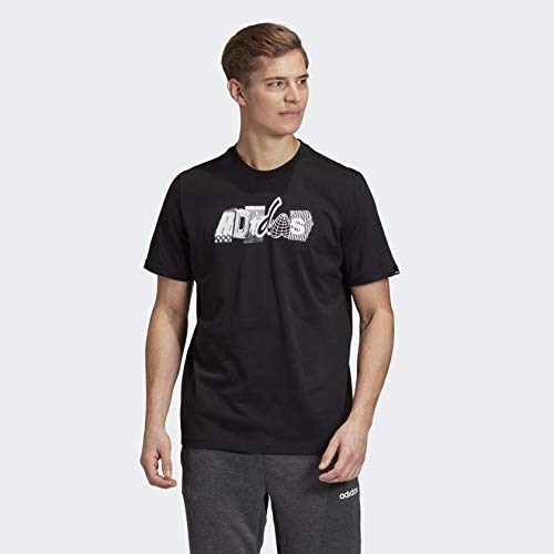 adidas mens Collage Tee Black Small