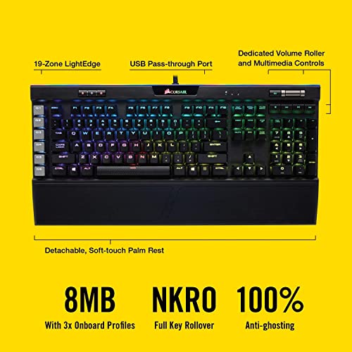 Corsair K95 RGB Platinum Mechanical Gaming Keyboard Cherry MX Speed (Renewed)