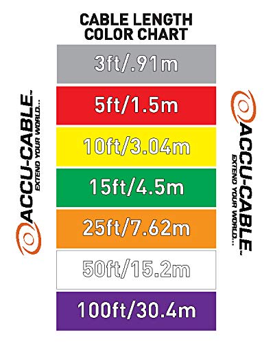 Accu Cable AC3PDMX15, DMX Stage Light Cable, 3 Pin Male to 3 Pin Female Connection (15 FT)