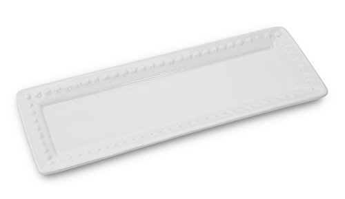 KOVOT Ceramic Rectangular Platter Set | 3 Piece Porcelain Platter Set Includes (1) Large, (1) Medium, (1) Small