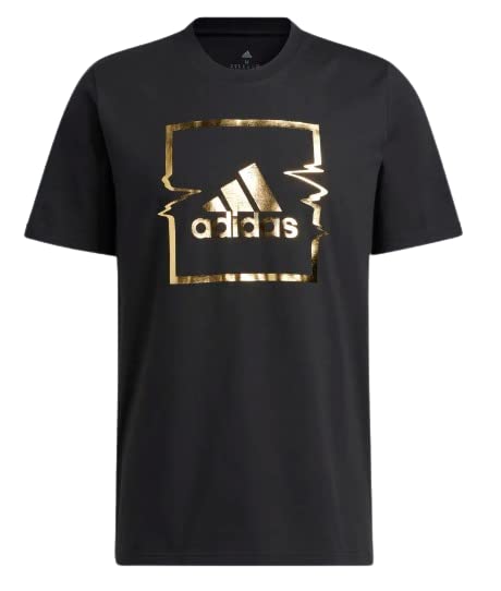 adidas Men's Sportswear FOIL Graphic Tee T-Shirts Black (as1, Alpha, x_l, Regular, Regular)