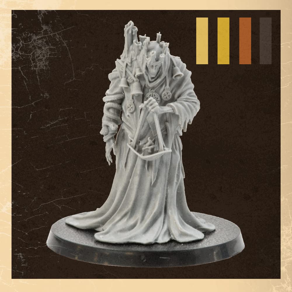 Dungeon Craft Unpainted Miniatures, Compatible with DND, RPG, Tabletop Games, Roleplaying Figures for Your Next Dungeons & Dragons Quest, Mini Gaming Action Figures (The Candle Priest)
