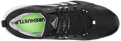 adidas Women's EG5634 Baseball Shoe, Core Black/Silver Metallic/Footwear White, 8
