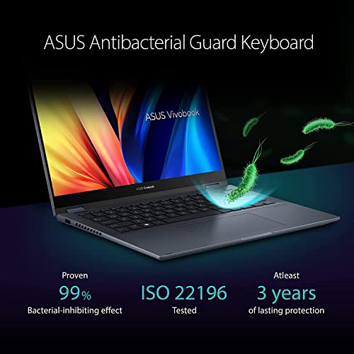 ASUS Vivobook S 14 Flip 2-in-1 14" FHD+ 16:10 Touchscreen (16GB RAM, 2TB SSD, AMD 6-Core Ryzen 5 5600H (Beats i7-1165G7), Active Pen) Business Laptop, Backlit, FP, FHD Webcam, Win 11 Pro, Quiet Blue