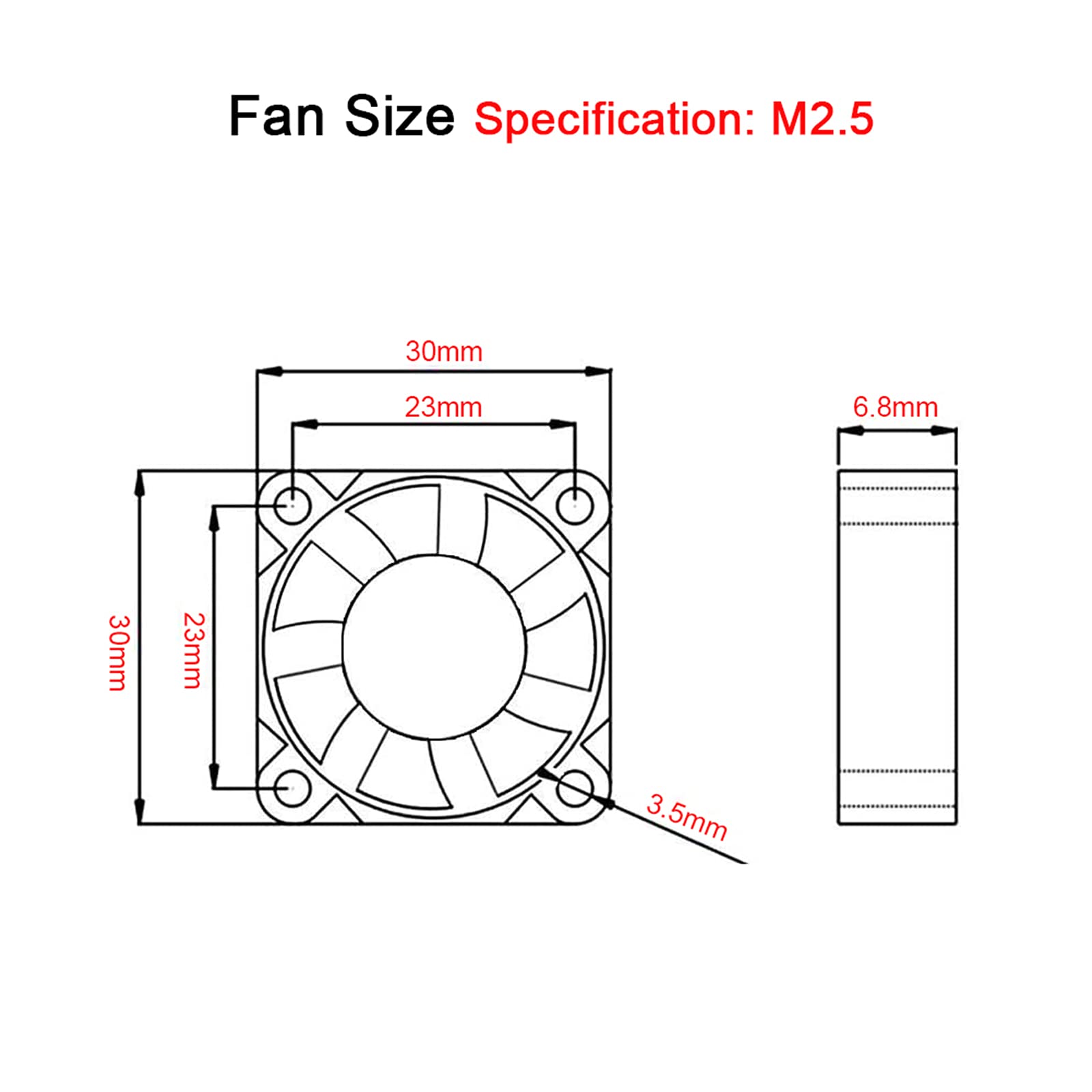 ALMOCN 4pcs Raspberry Pi Fan, Raspberry Pi Cooling Fan Heatsink Cooler Radiator Connector Separating One-to-Two Interface 3.3V 5V 30x30x7mm for Raspberry Pi 4, Pi 3 B+, Pi 3B, Pi 2, Pi B+