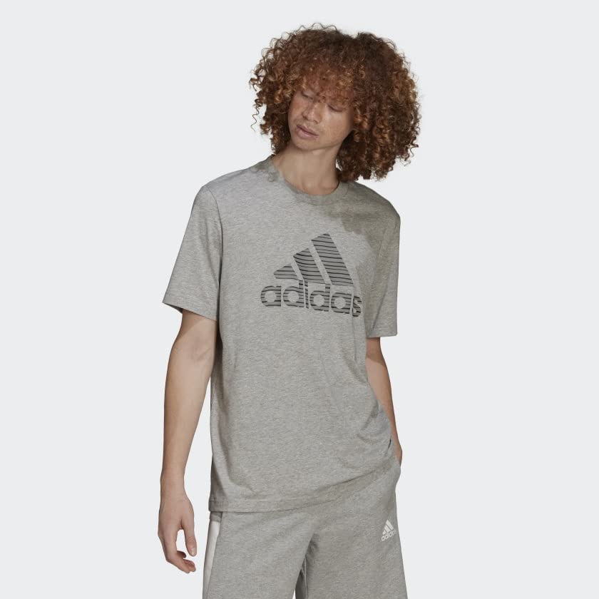 adidas Men's Standard Essentials Summer Pack Single-Dye , Medium Grey Heather, Large