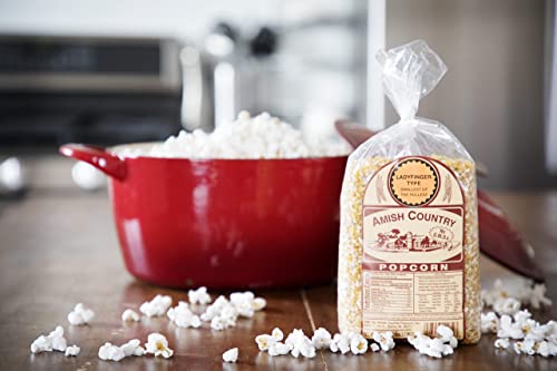 Amish Country Popcorn | 2 Lb Ladyfinger Kernels | Old Fashioned, Non-GMO and Gluten Free (2lb Bag)