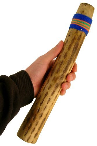 Africa Heartwood Project 20" Cactus Rainstick from Chile - Authentic Handcrafted Rain Stick Musical Instrument with Rasta Yarn Wrap and Durable Sealant