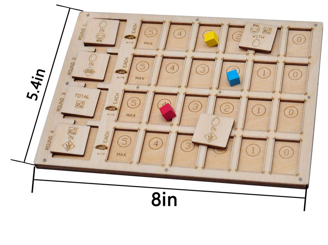 CZYY Wingspan Objective Scoreboard Wooden Laser Cut Goal Board