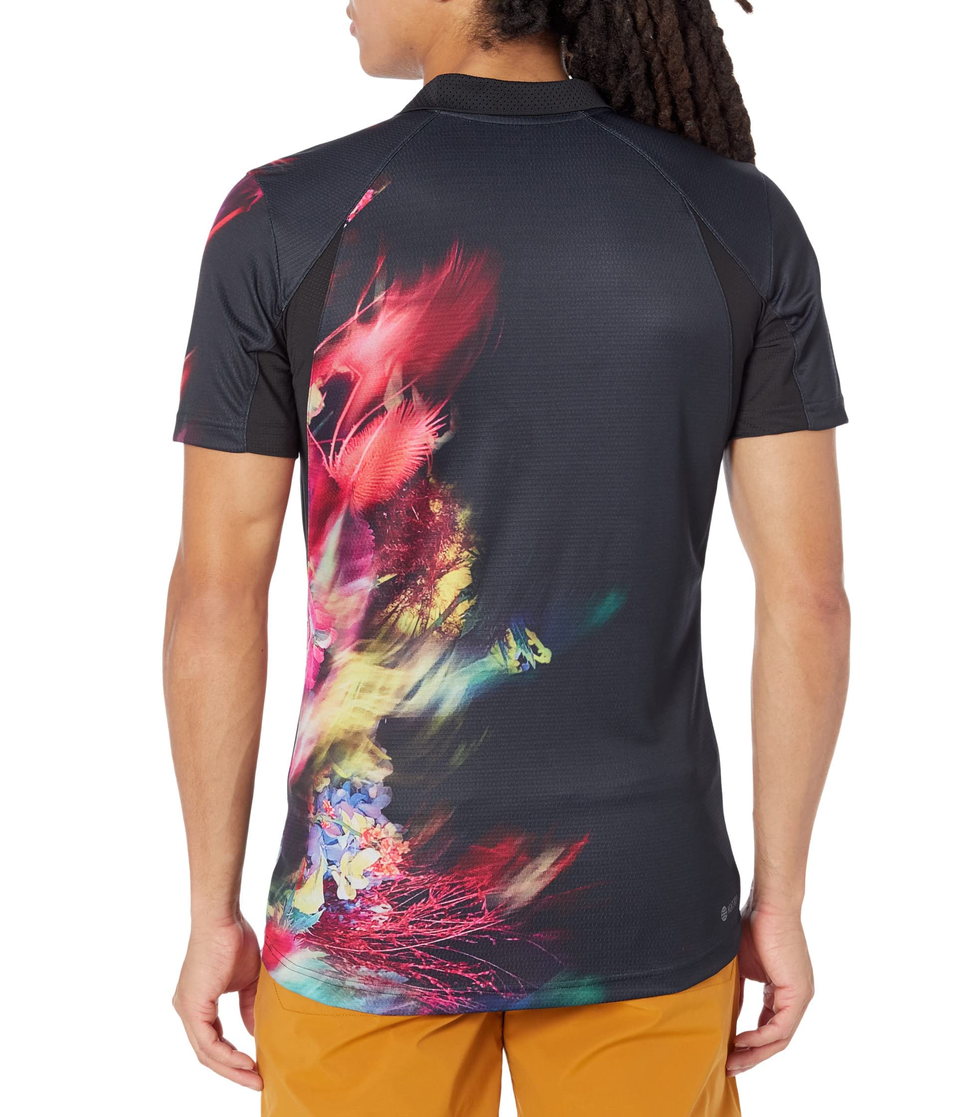 adidas Men's Tennis Free Lift Polo Shirt, Multicolor/Black (Melbourne), Medium