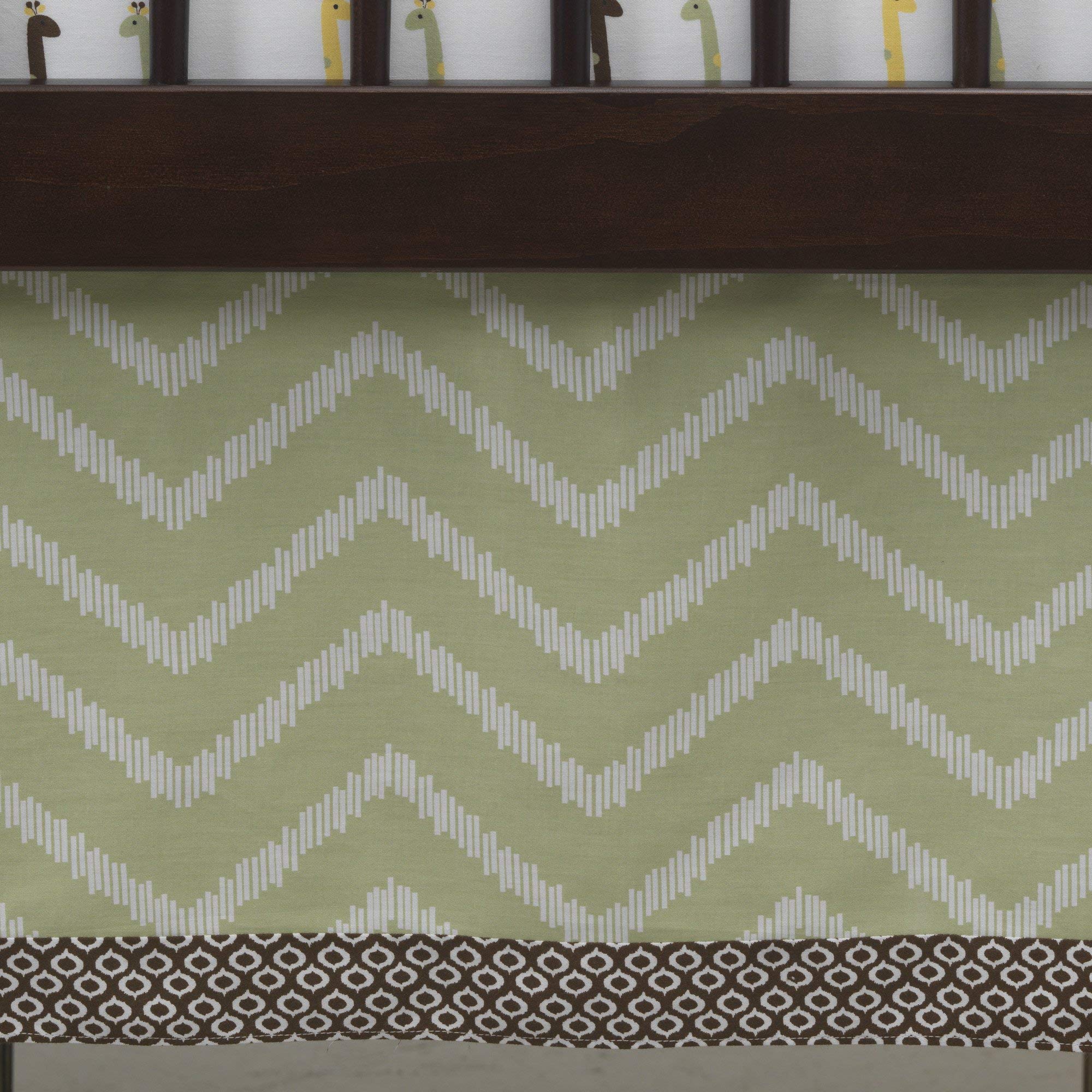 Lambs & Ivy Giraffe Collection Dust Ruffle, Chevron