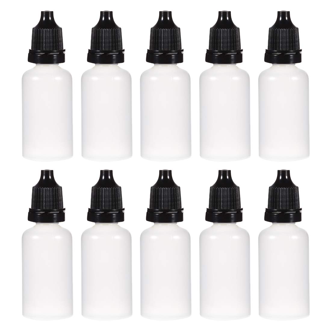 uxcell Plastic Dropper Bottles, 20ml/0.68 oz Empty Squeezable Dropper Bottle with Cap, Black, Pack of 20