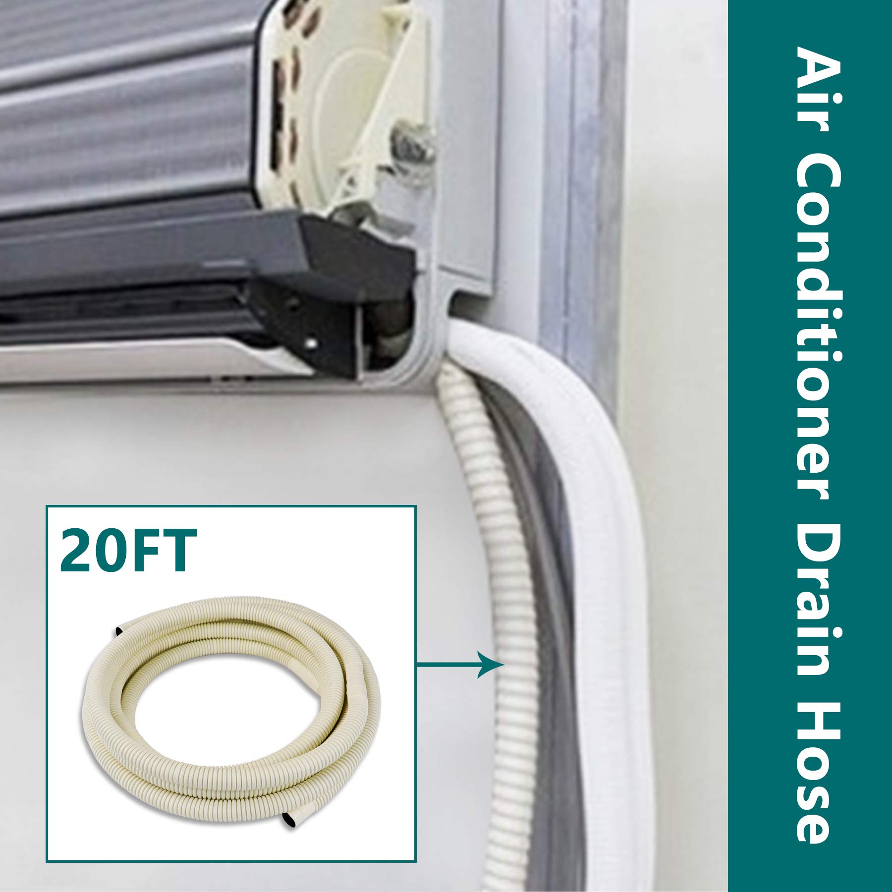 Daisypower Air Conditioner Drain Hose Pipe,20ft for Mini-Split Ductless AC, Heat Pump System,Cooling Only