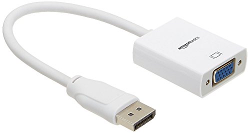 Amazon Basics Display Port to VGA Display Monitor Adapter, 1-Pack, White