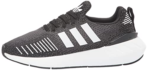 adidas Women's Swift Run 22 Sneaker, Black/White/Grey, 8