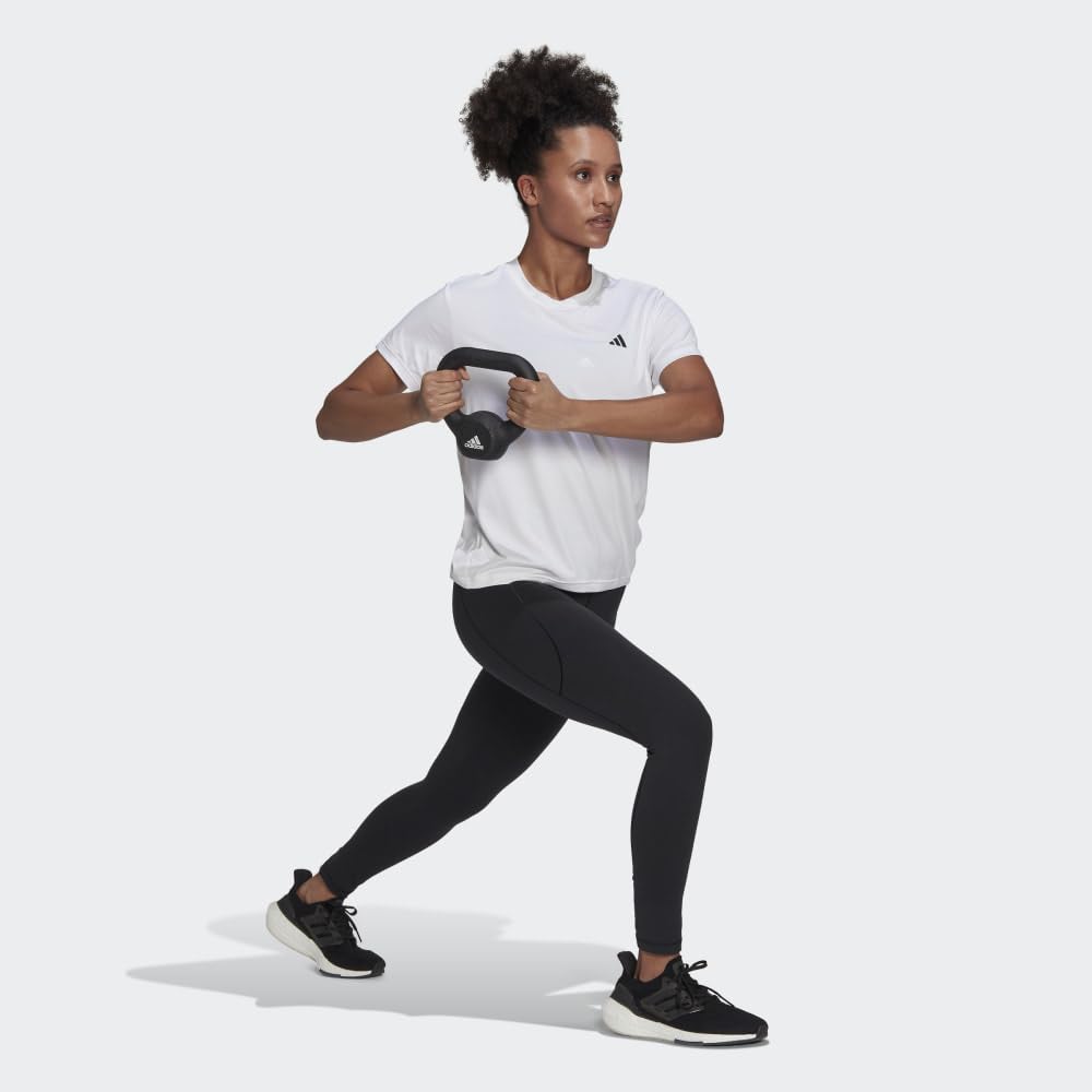 adidas Women's Standard AEROREADY Desgined 4 Training Minimal Tee, Black/Black/White, 4X