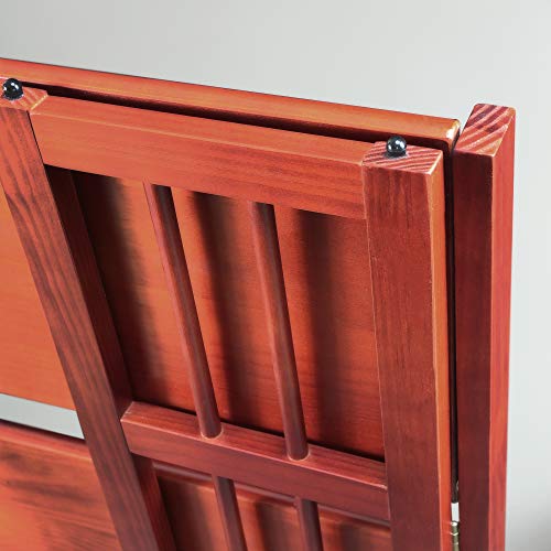 Casual Home 3-Shelf Folding Stackable Bookcase (27.5" Wide)-Mahagony