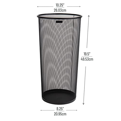 Mind Reader Umbrella Rack Stand For Canes Walking Sticks Umbrellas, Metal Mesh, Black